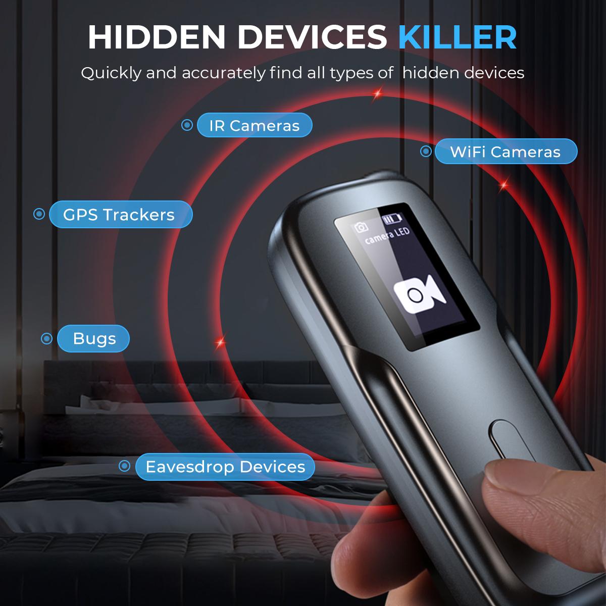 Verborgen apparaatdetector met RF Detectie GPS Tracker Detectie IR ...