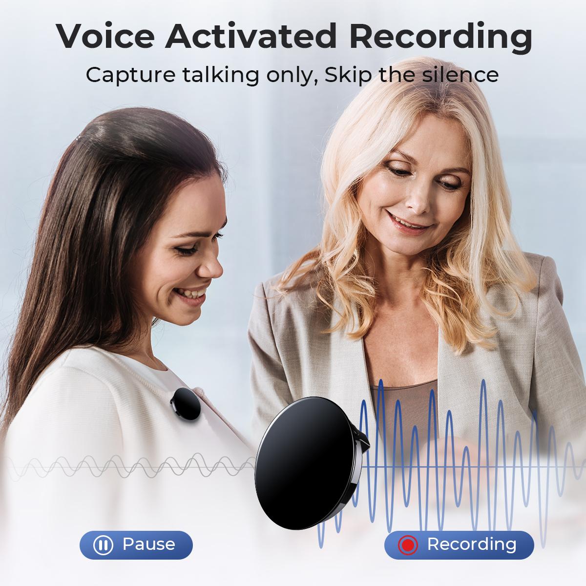 Mini Voice Recorder Badge Design & Voice-Activated, 30 Days Standby ...