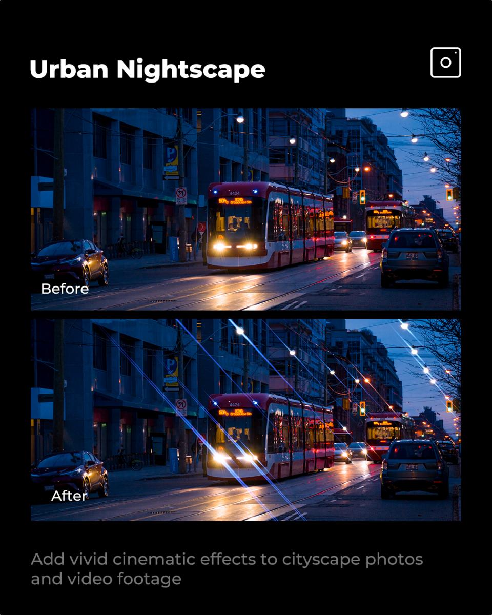 55mm Blue Streak Filter (2mm) Anamorphic Effect Filter Nano-Klear ...
