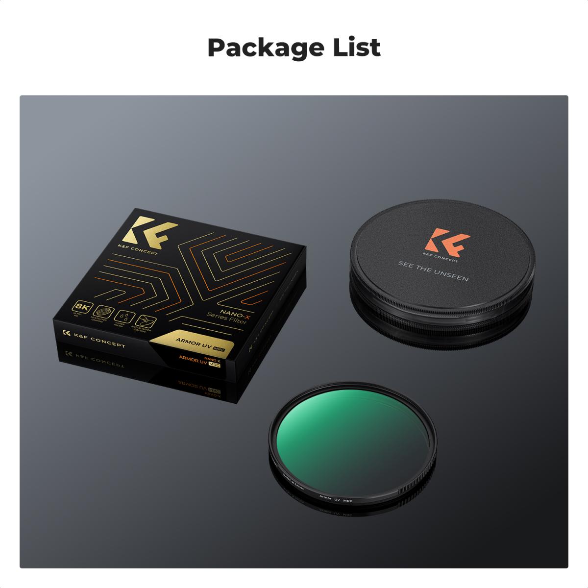 37mm Explosive-Proof MCUV Lens Protection Filter - K&F Concept