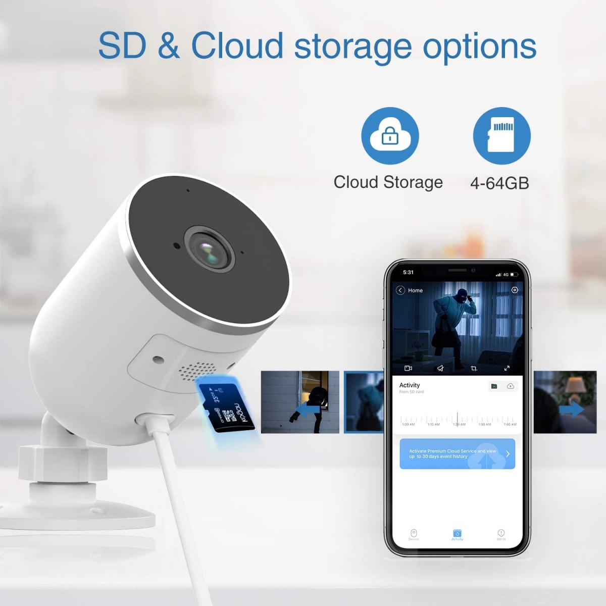 1080P Outdoor Security Camera Indoor&Outside - KENTFAITH