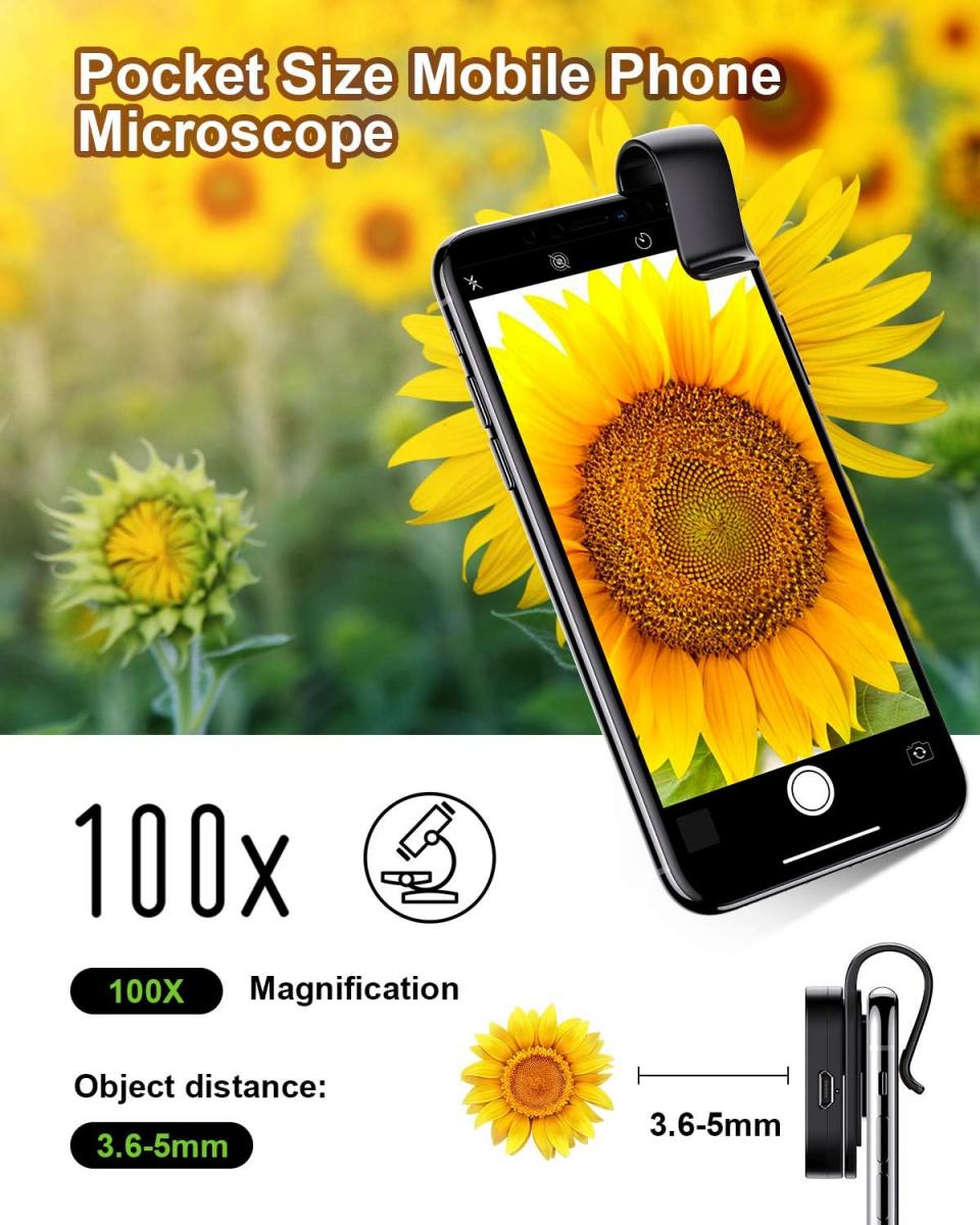 Phone Microscope 100X Magnification | Digital Microscopes - KENTFAITH