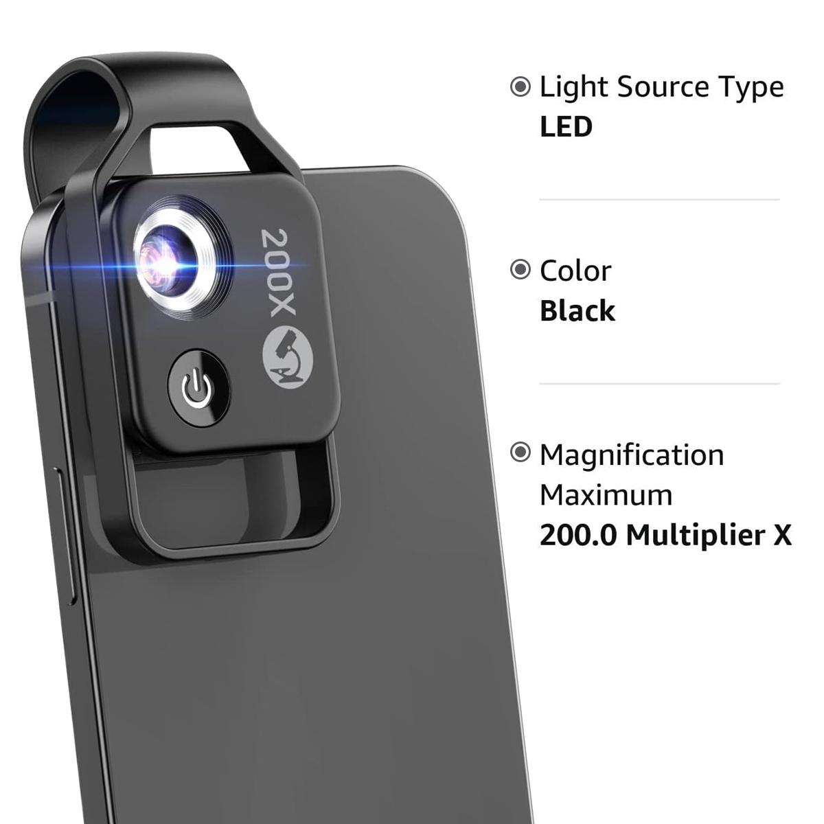 Best Cell Phone Microscope with CPL Lens/LED Light - KENTFAITH