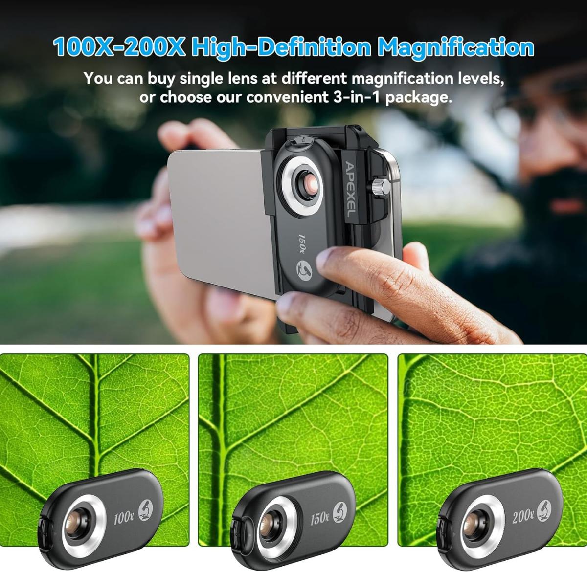 Macro Phone Lens 100X/150X/200X | Kentfaith - K&F Concept