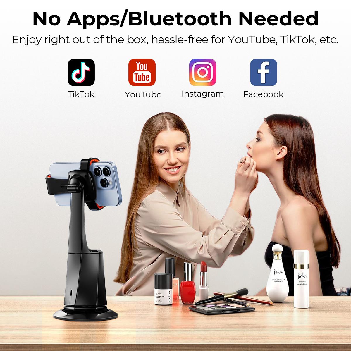 Auto Face Tracking Tripod 360° Rotation Fast Follow No Apps Needed with Gravity Sensor Kentfaith ...