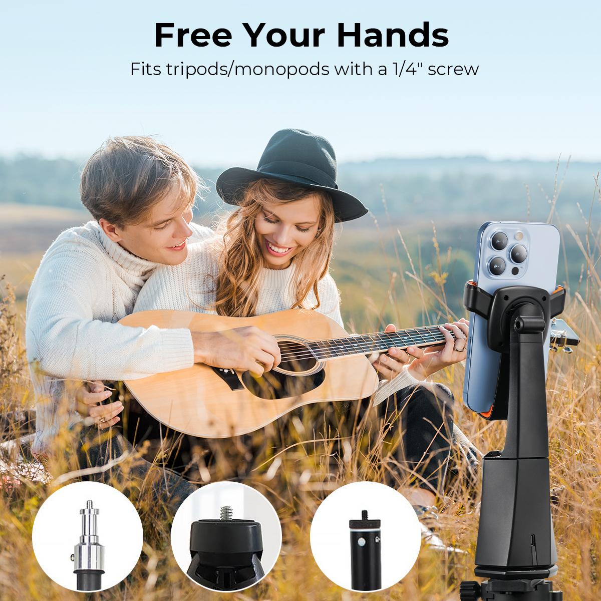 Auto Face Tracking Tripod 360° Rotation Fast Follow No Apps Needed with ...