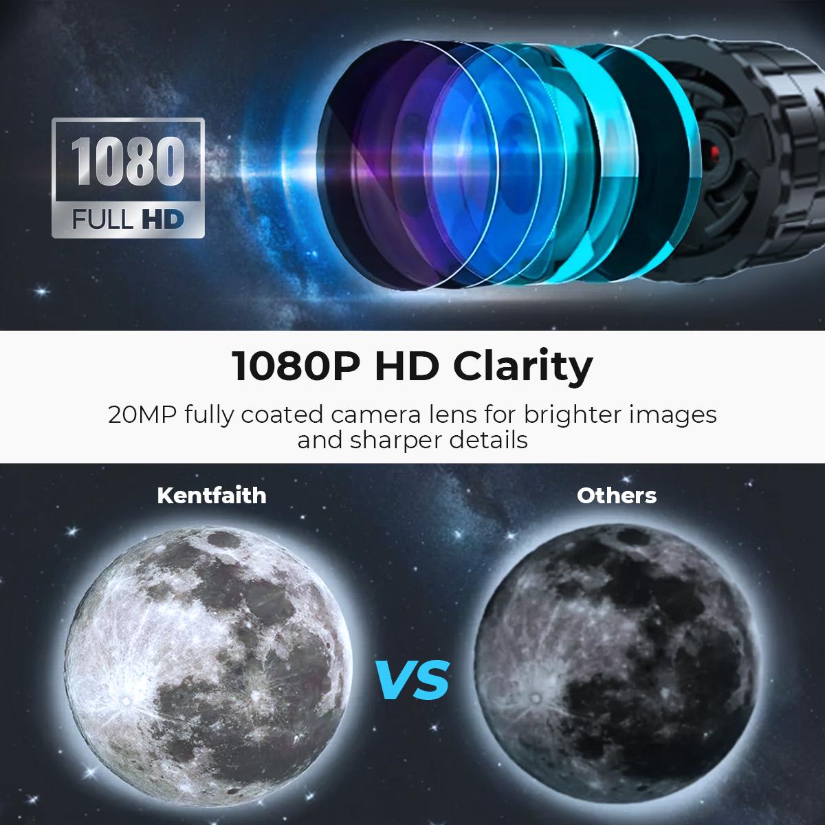 WiFi Telescope Camera with 1.5in Screen 1080P Video 1000mAh Battery for ...