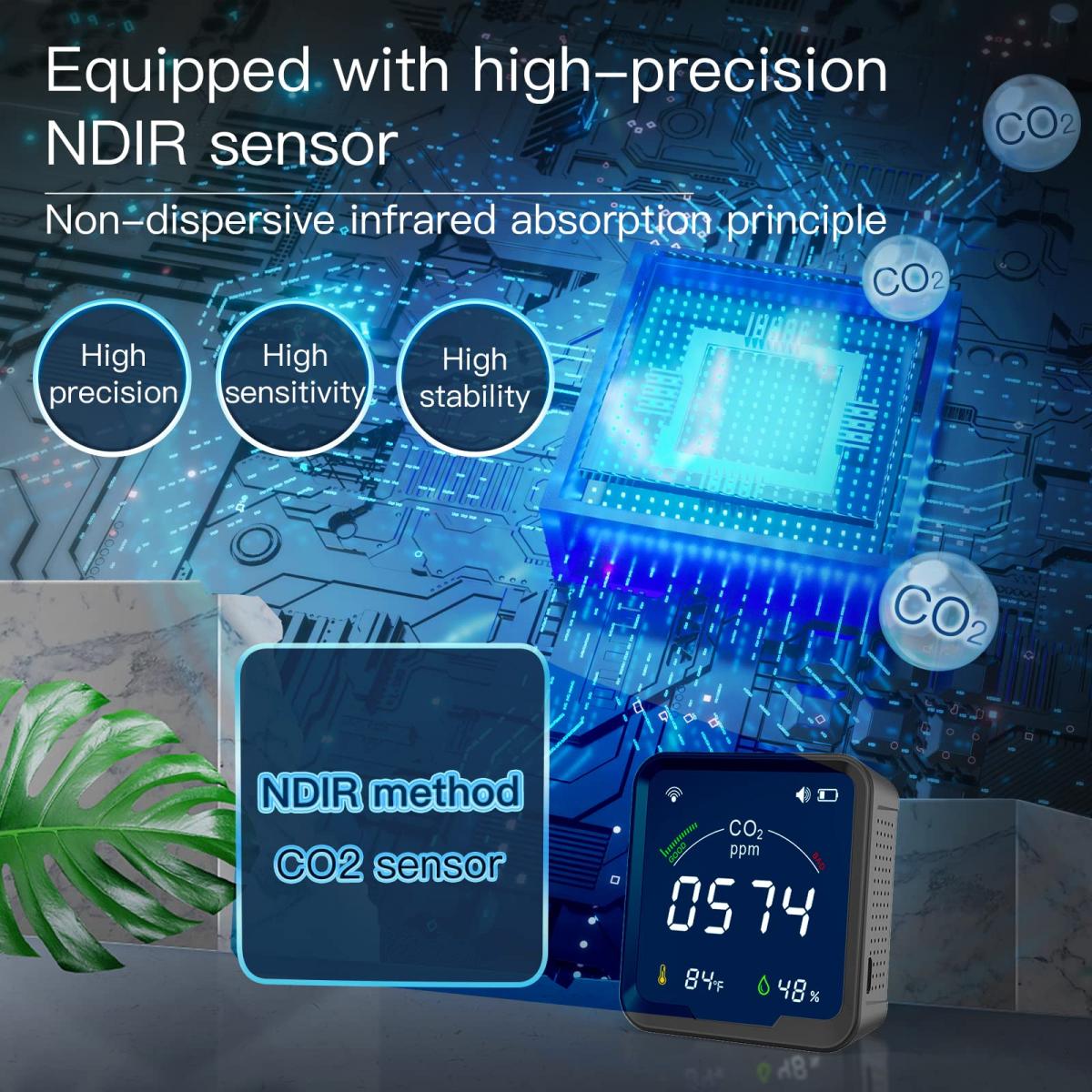 Smart Carbon Dioxide Detector Home Air Quality - KENTFAITH