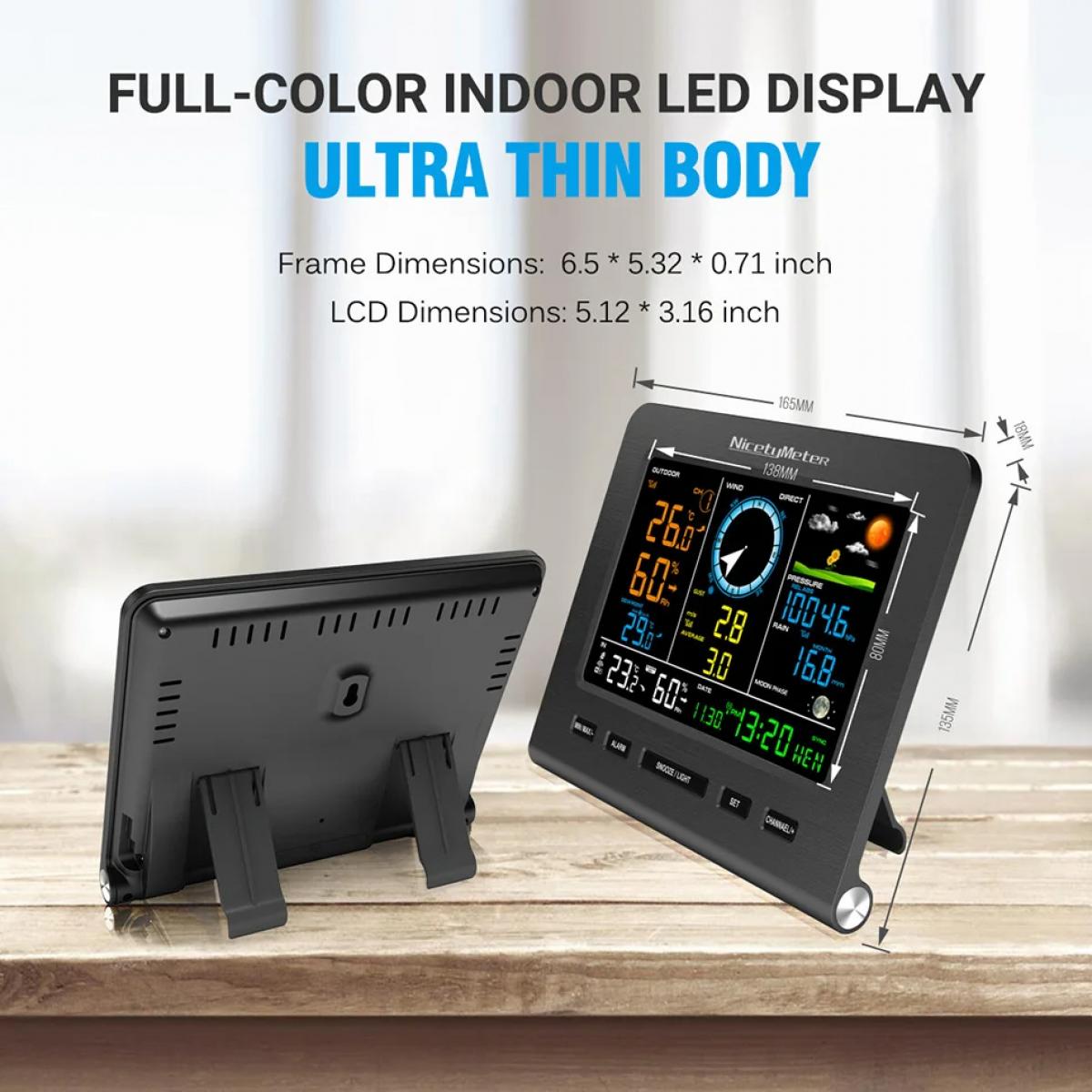 Remote Monitoring Color Weather Station 7-In-1 - KENTFAITH