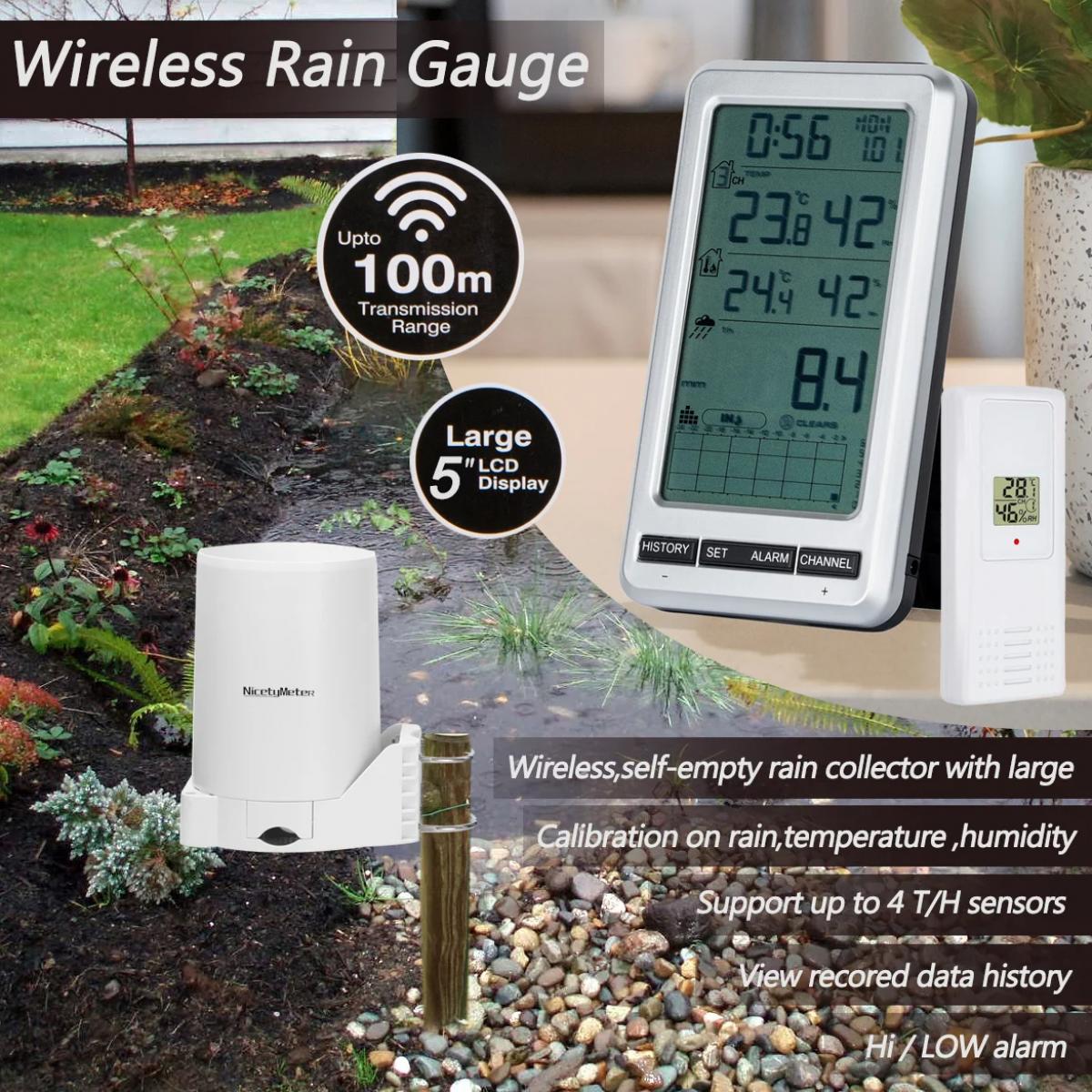 Wireless Digital Rain Gauge | Home & Garden - KENTFAITH