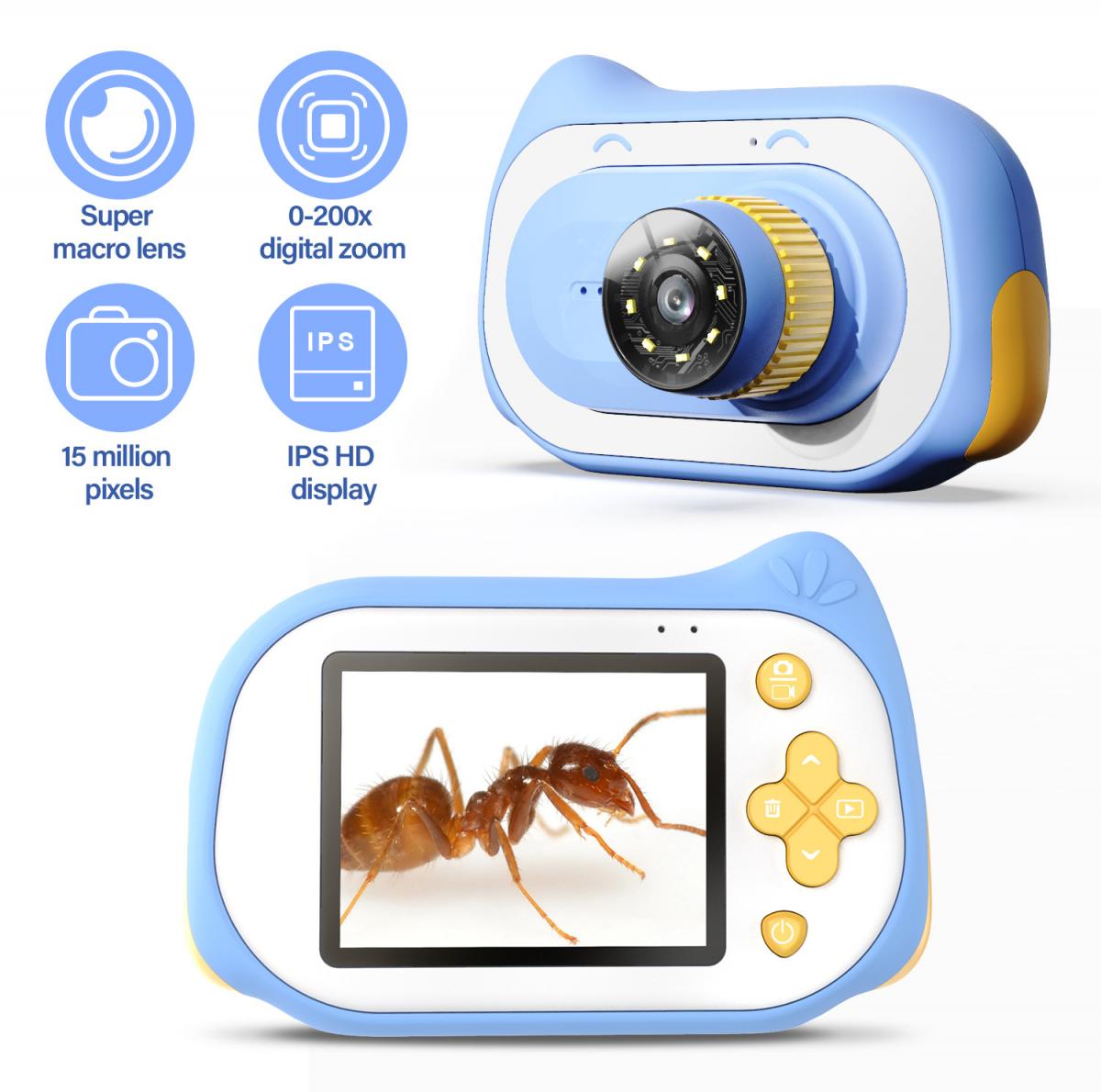 Handheld Microscope For Kids, 2-In-1 15 0-200X - KENTFAITH