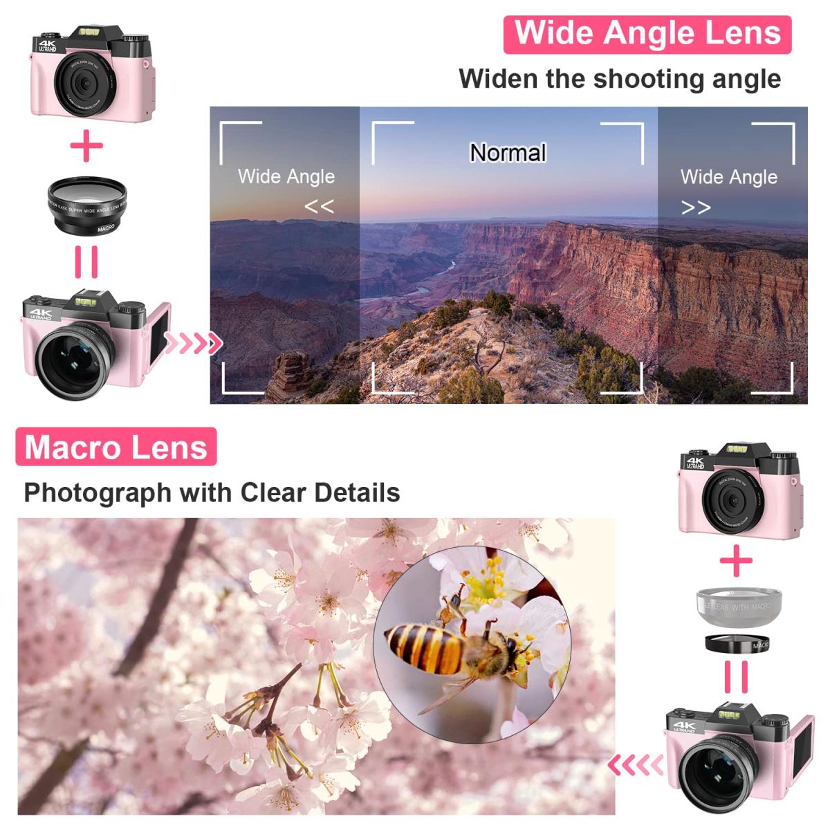 Best Camera Digital For Photography 52mm Wide Angle - KENTFAITH