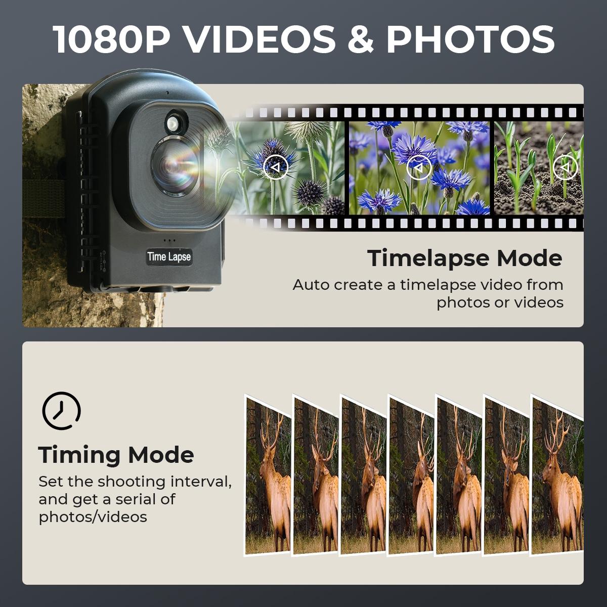 Construction Time Lapse Camera 1080P, 2.4" Ip66, - K&F Concept