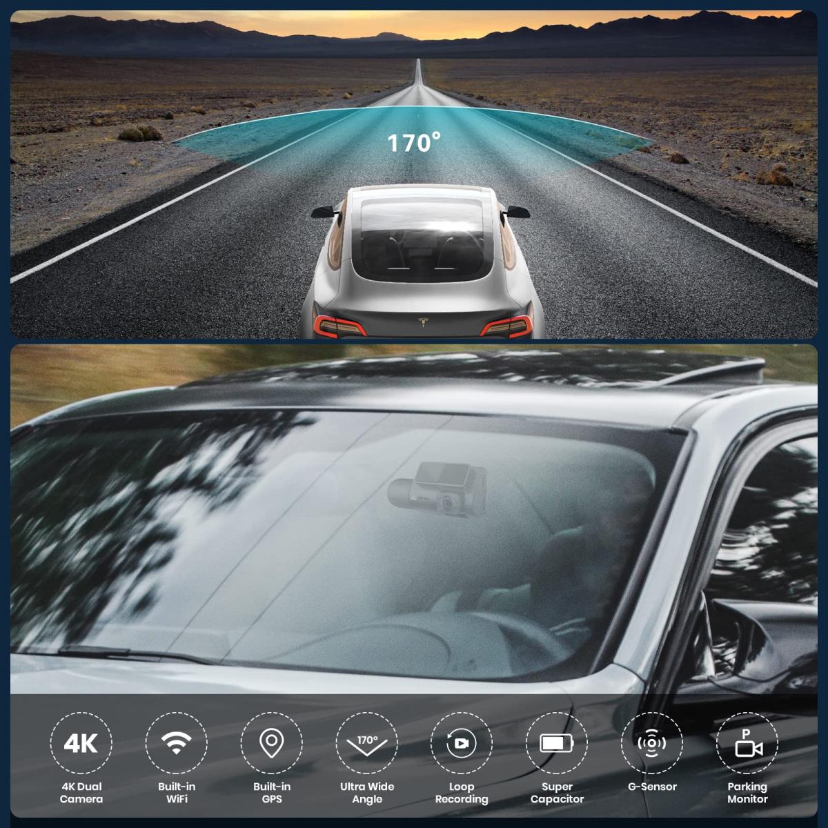 Car Rear Camera Wifi 4K 24 256Gb | Kentfaith - K&F Concept