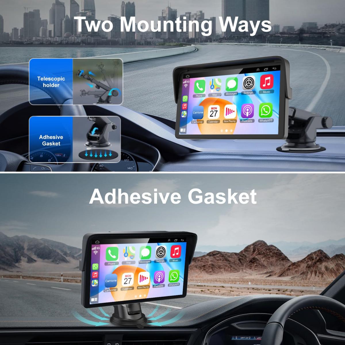 Portable Apple Carplay Screen for Car - KENTFAITH