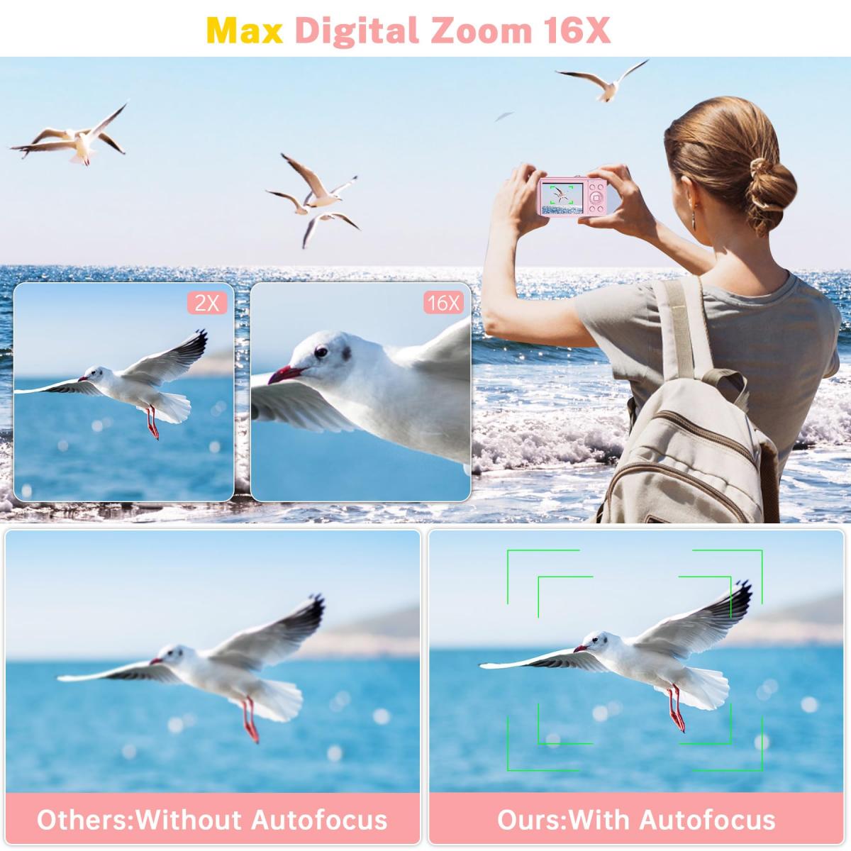 FHD Cameras for Kids Photography for 5-12-Year-Old Boys & Girls - KENTFAITH