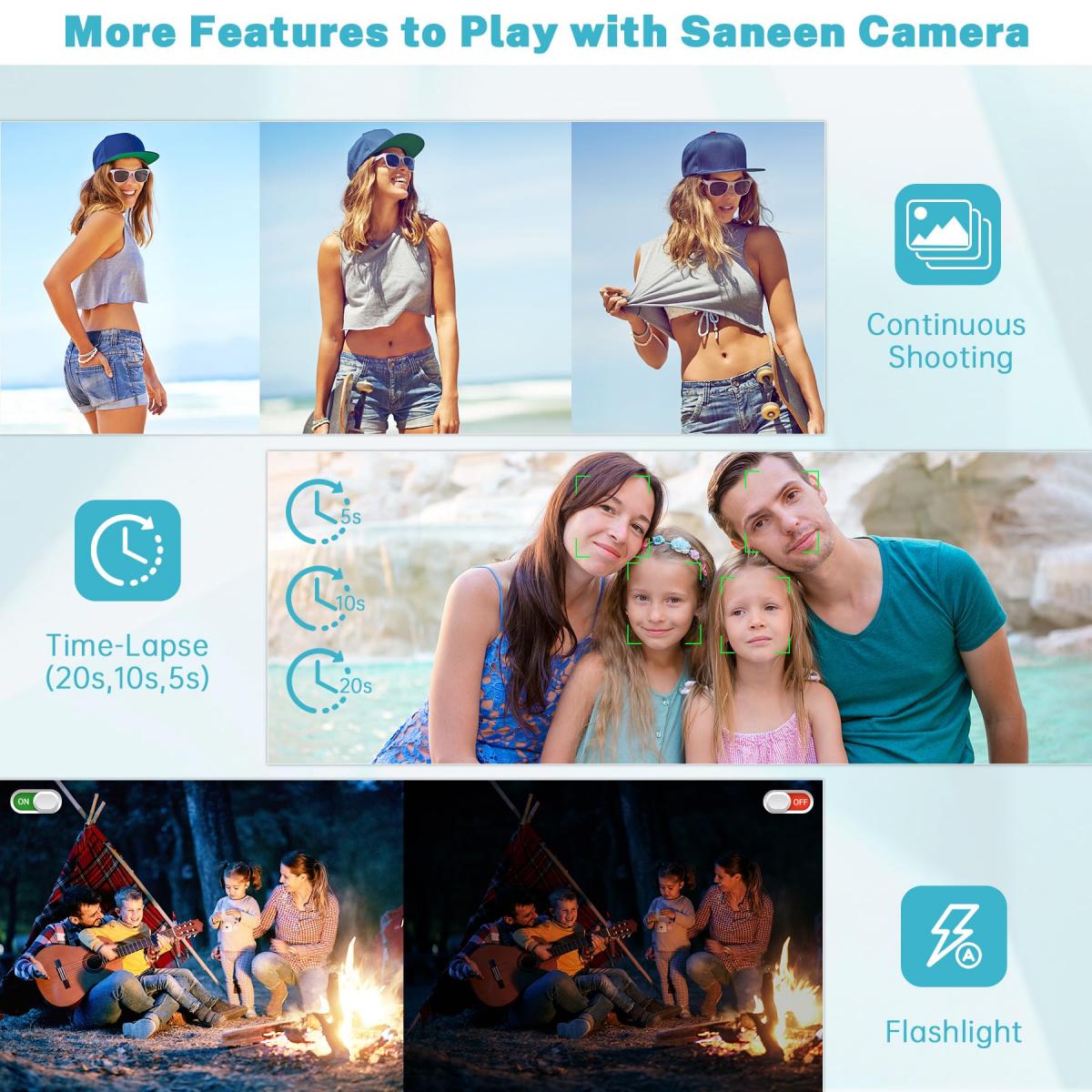 Kids Camera 4K 44Mp 32Gb Card,16X | Kentfaith - K&F Concept