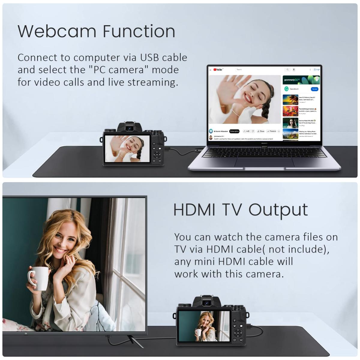 4k Digital Camera for Photography & Video, 64MP WiFi Touch Screen ...