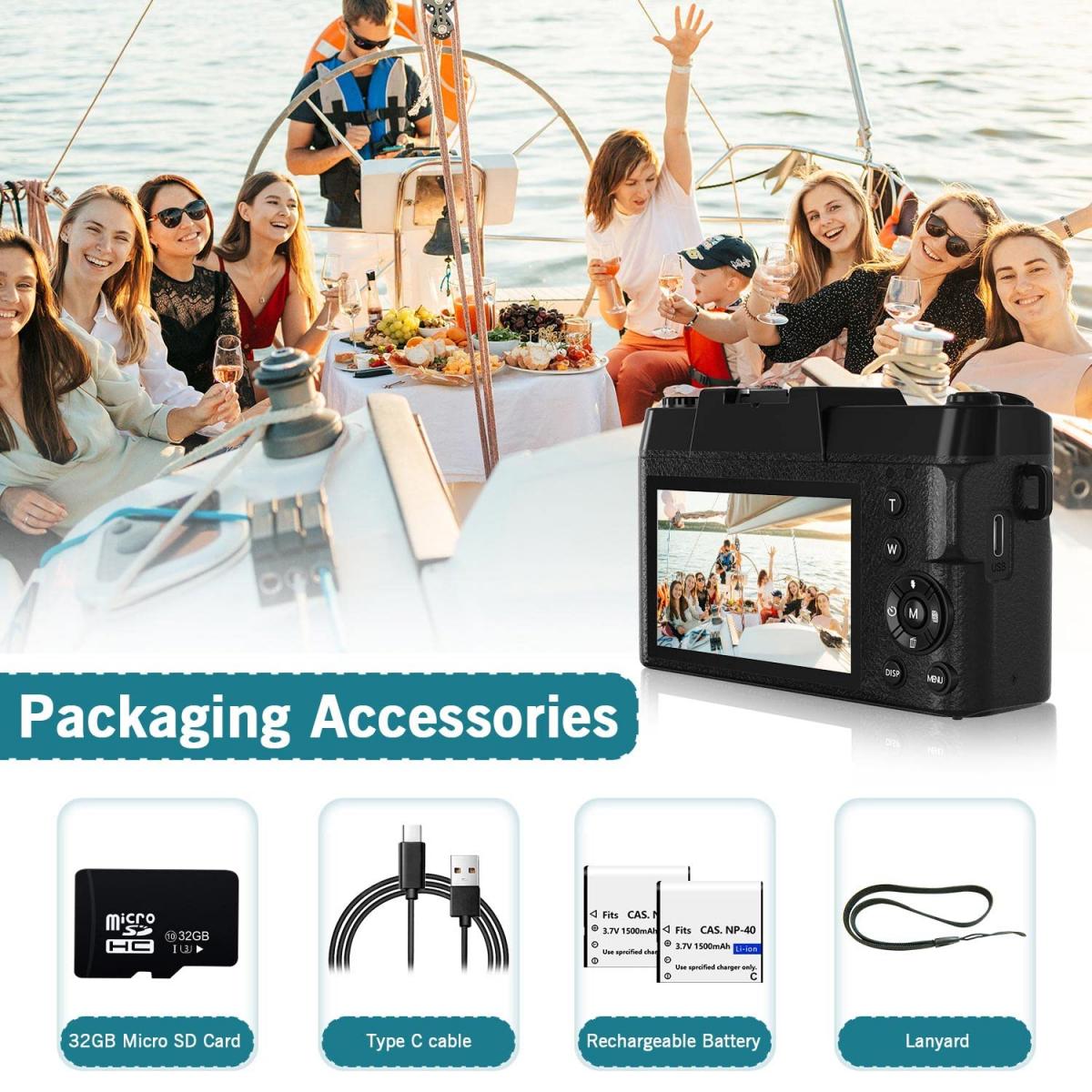 Compact Digital Camera Photography 4K 56Mp 16X - KENTFAITH