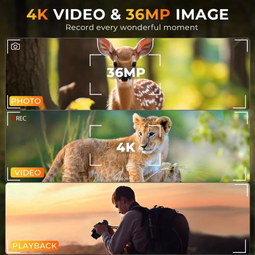 กล้องส่องทางไกล 4K Night Vision พร้อมการ์ด IR 3D 8X Zoom 32G - K&F Concept