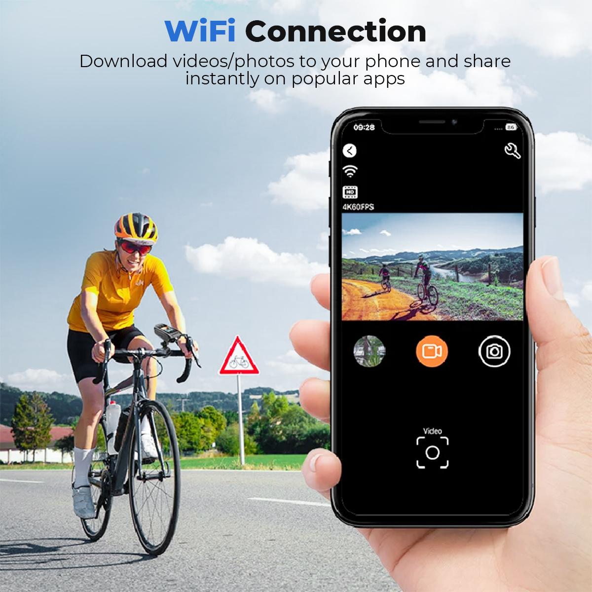 4k Bike Camera-Bicycle Camera-Bike Light and Camera - KENTFAITH