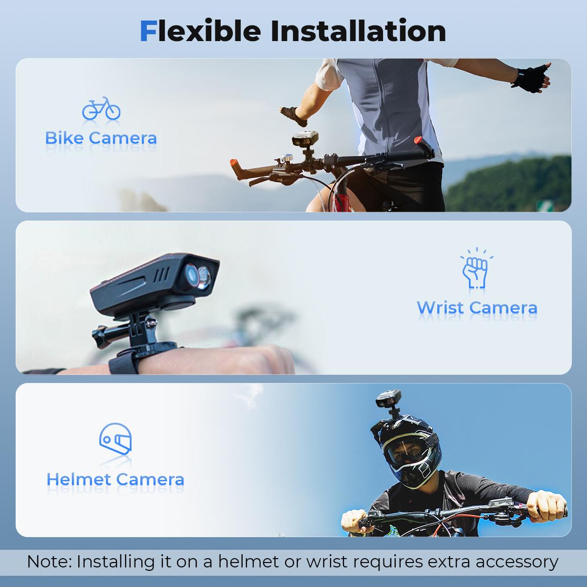 4k Bicycle Camera , 1000LM IP67 - KENTFAITH