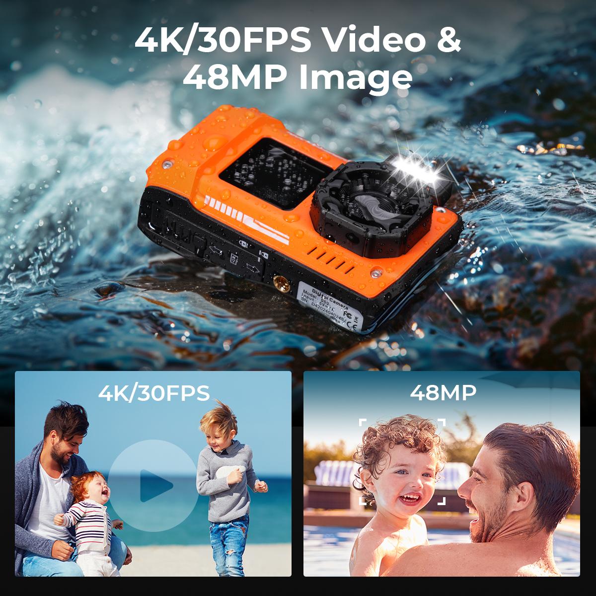 10m Waterproof Camera 4K 48MP | Kentfaith Digital Cameras - KENTFAITH