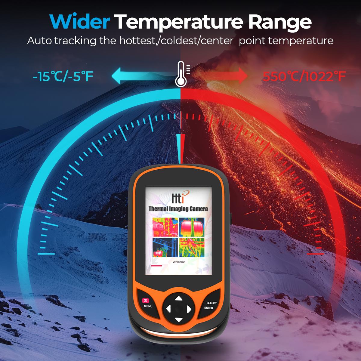 Câmera térmica de bolso com luz visível 256*192 IR Pixel 25Hz Refresh ...