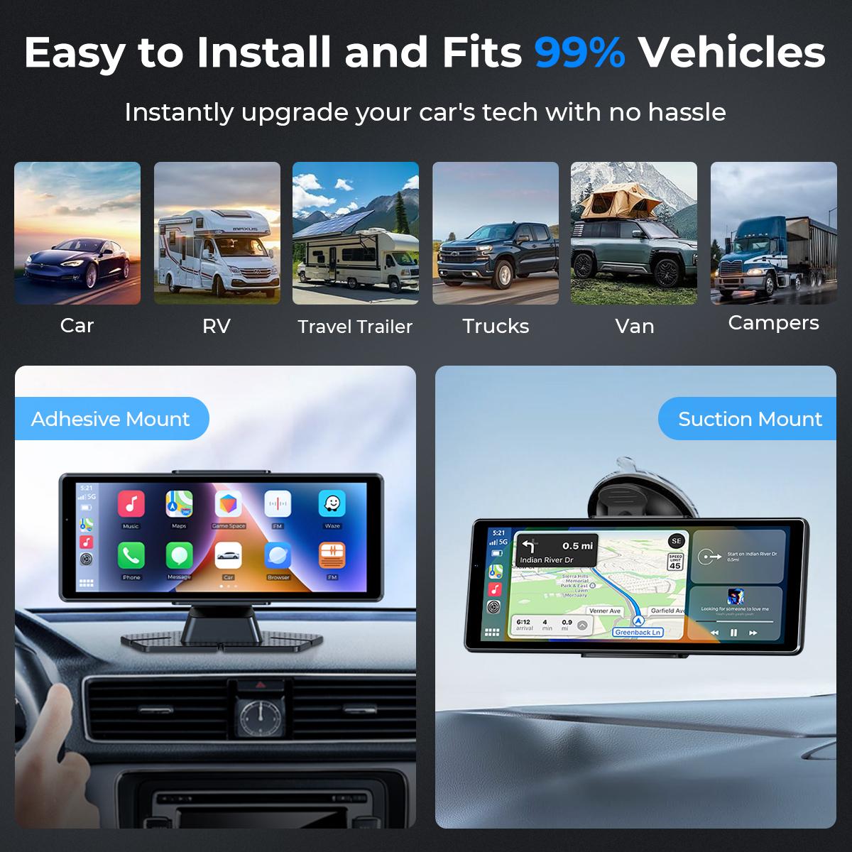 Car Airplay Toguard Wireless Apple Carplay And Android Auto 9 Inch ...