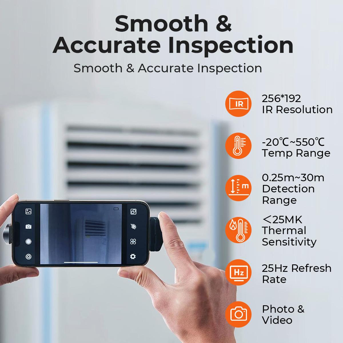Smartphone Thermal Camera for iOS & Android with Visible Light Camera ...