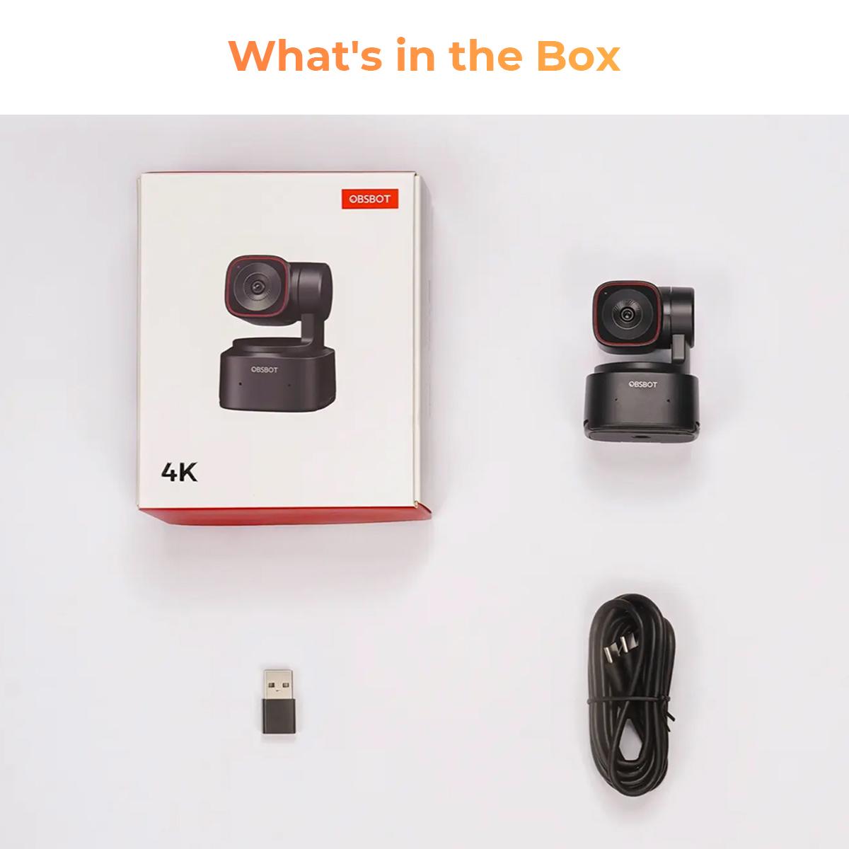 OBSBOT Tiny 2 Lite 4K Webcam for PC, AI Tracking PTZ Streaming Camera ...