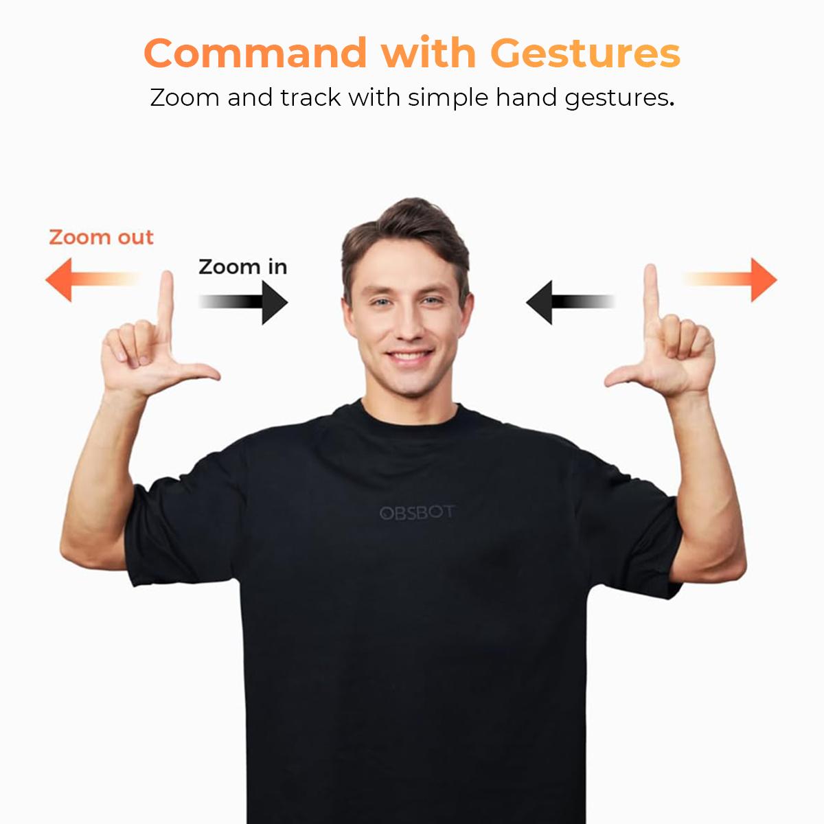 OBSBOT Tiny 2 Lite 4K Webcam for PC, AI Tracking PTZ Streaming Camera ...