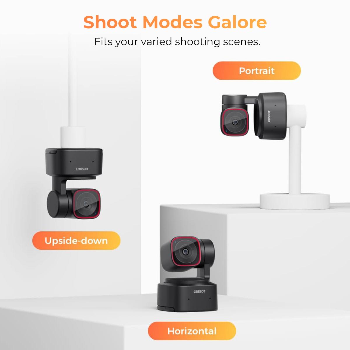 OBSBOT Tiny 2 Lite 4K Webcam for PC, AI Tracking PTZ Streaming Camera ...