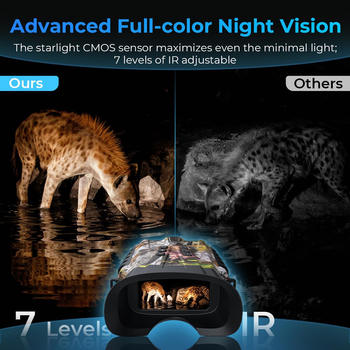 Night Vision Goggles for Hunting 2.5K Videos Full Color Night and Day ...