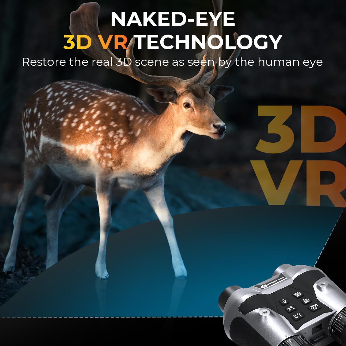 ヘッドマウント型夜視双眼鏡3 DVR 700 M/2296 FT 6 Xズーム KentFaith - K&F Concept