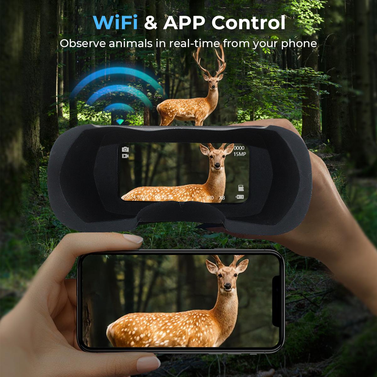 Full Color Night Vision Goggles with WiFi GPS 300M/984FT 32G Card ...