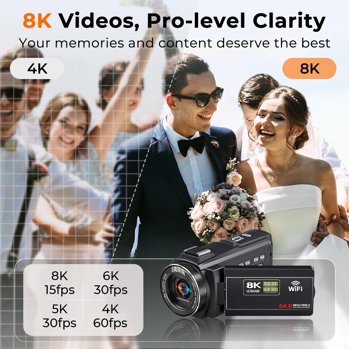 8K Ultra-HD Camcorder | Kentfaith Camcorders - KENTFAITH