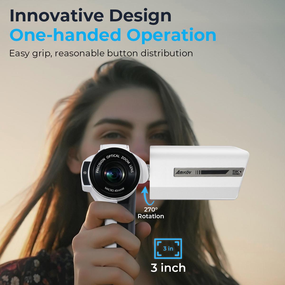 Sony Camera With Microphone, 5K 75Mp 8X | Kentfaith - KENTFAITH
