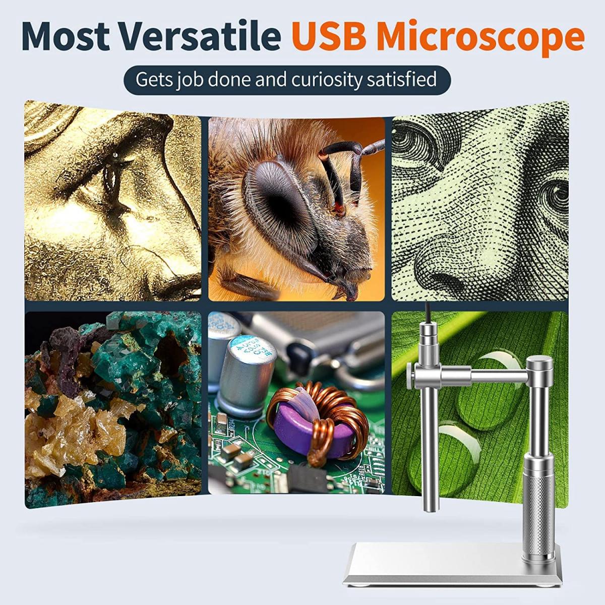 Coin USB Microscope-10x-500x Magnification-Kentfaith - KENTFAITH