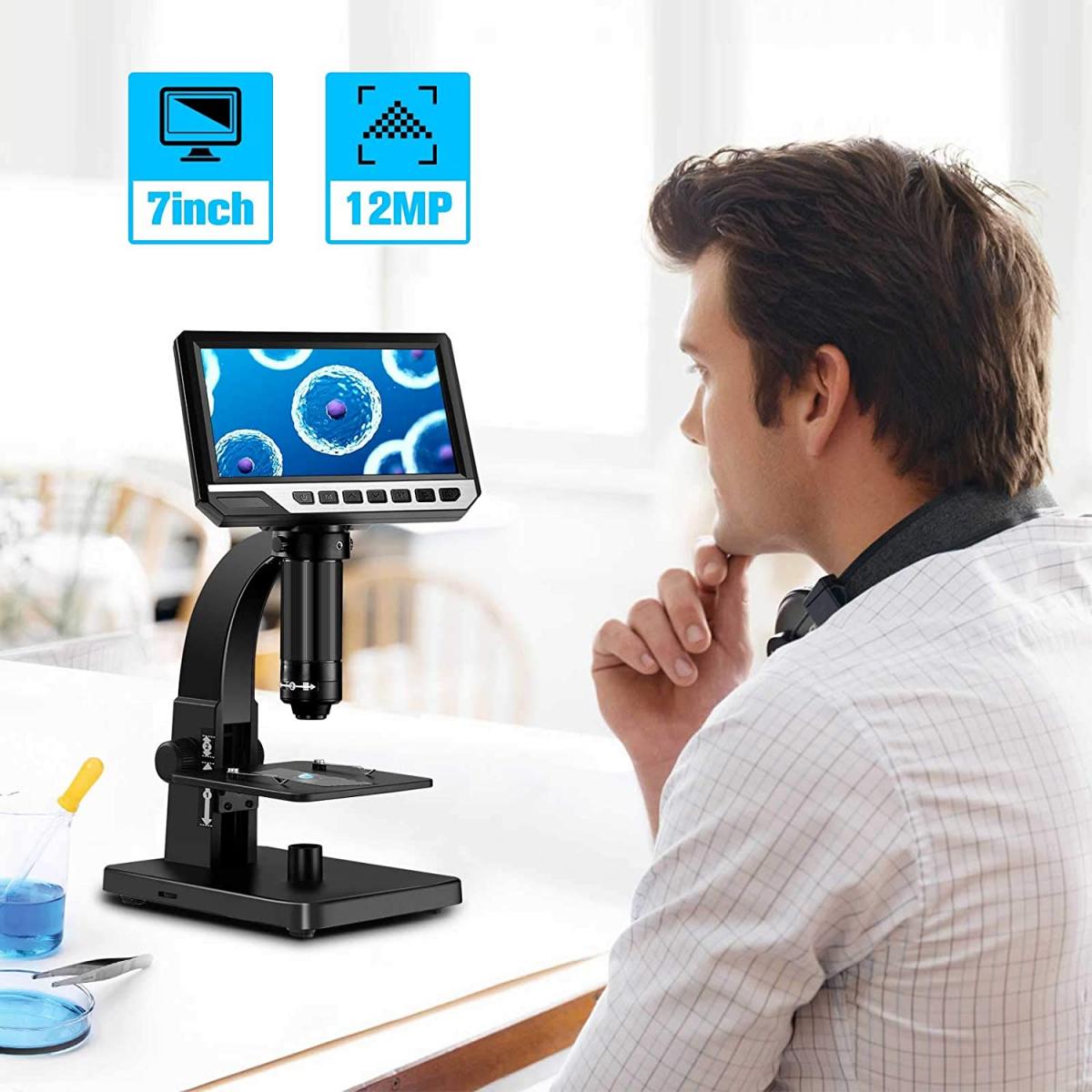 7" LCD Screen Digital Microscope | KentFaith Microscopes - KENTFAITH