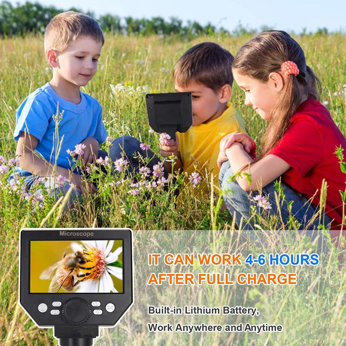 Handheld Usb Digital Microscope 4.3 8Mp, 1-1000X - KENTFAITH