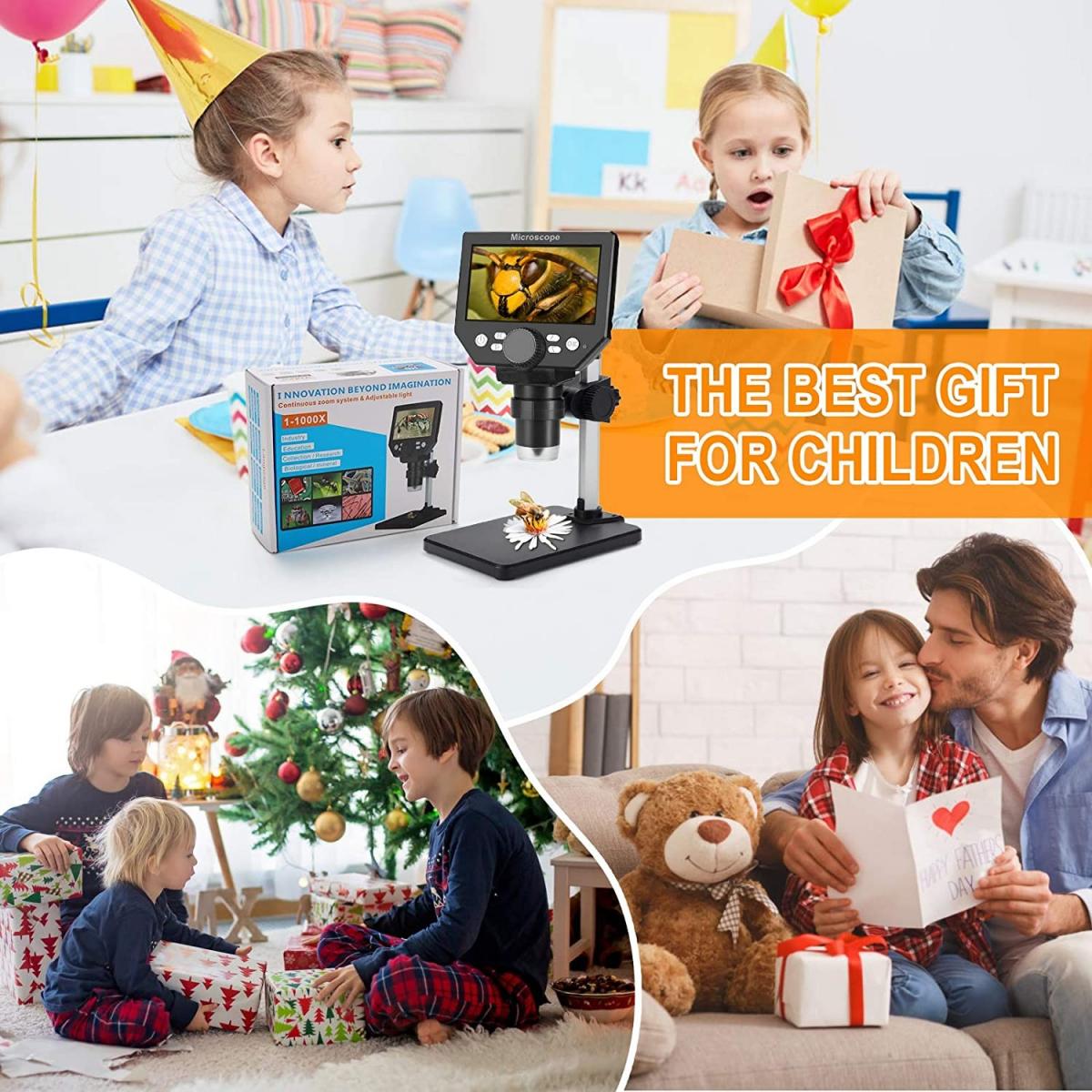 Handheld Usb Digital Microscope 4.3 8Mp, 1-1000X - KENTFAITH