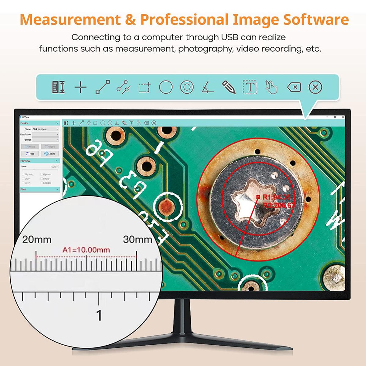 Digital Microscope 50X-1000X 12Mp | Kentfaith - K&F Concept
