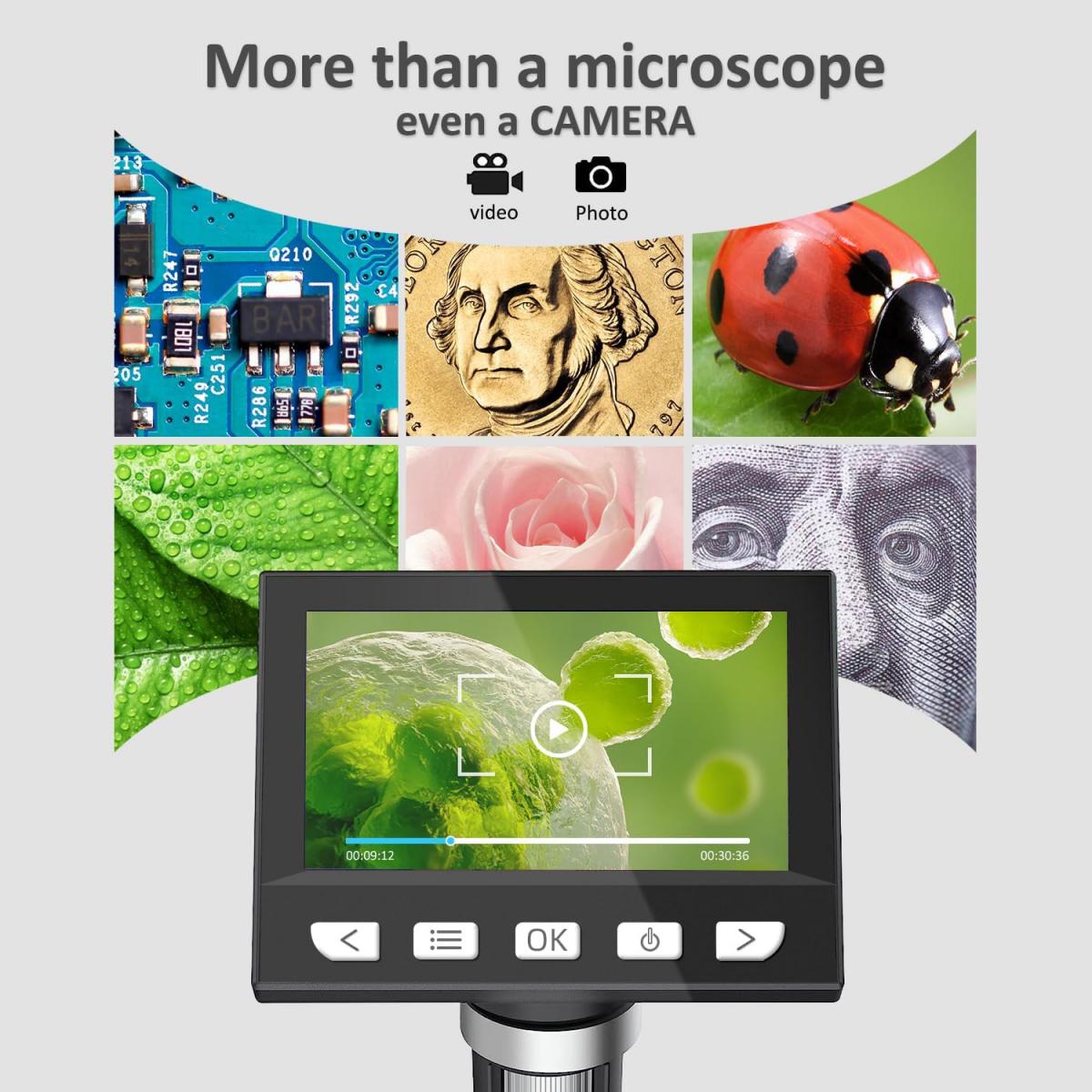 USB Microscope with 4.3" Display | Kentfaith Digital Microscopes - K&F ...