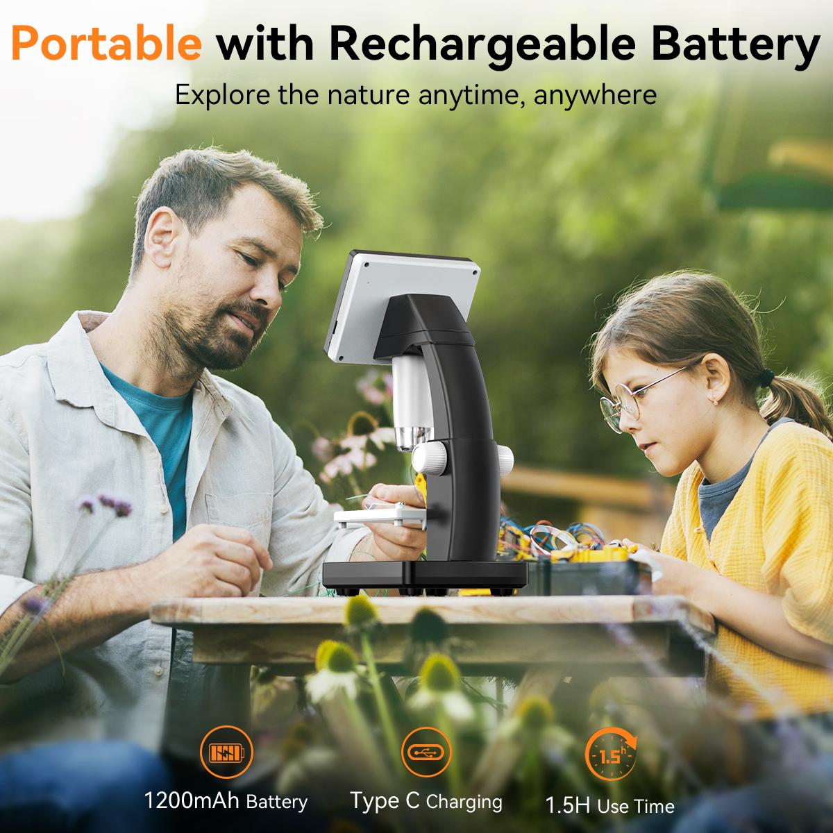 Usb Digital Camera Microscope 4.3" 50X-1000X, | K&F Concept - K&F Concept