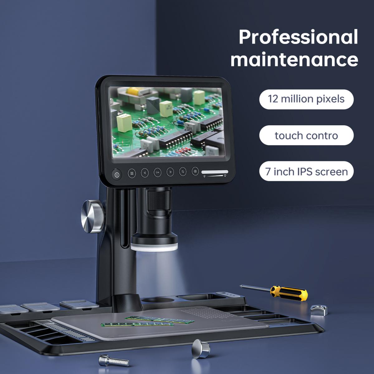 Digital Microscope with 12MP HD 7" Display | Microscopes - KENTFAITH
