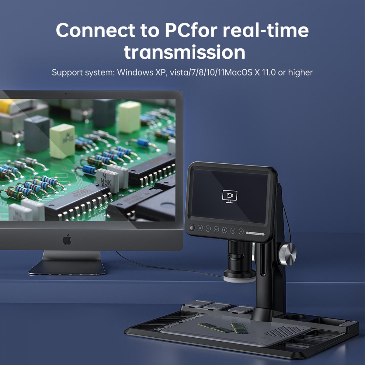 Pc Digital Microscope 12Mp 7" 50-1600X - KENTFAITH