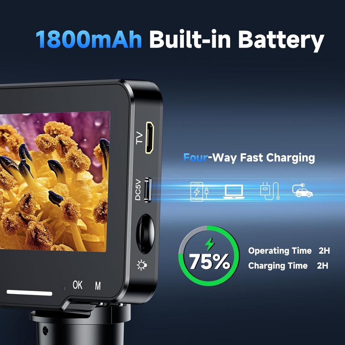 Digital Computer Microscope 4.3" 10-1000X - KENTFAITH