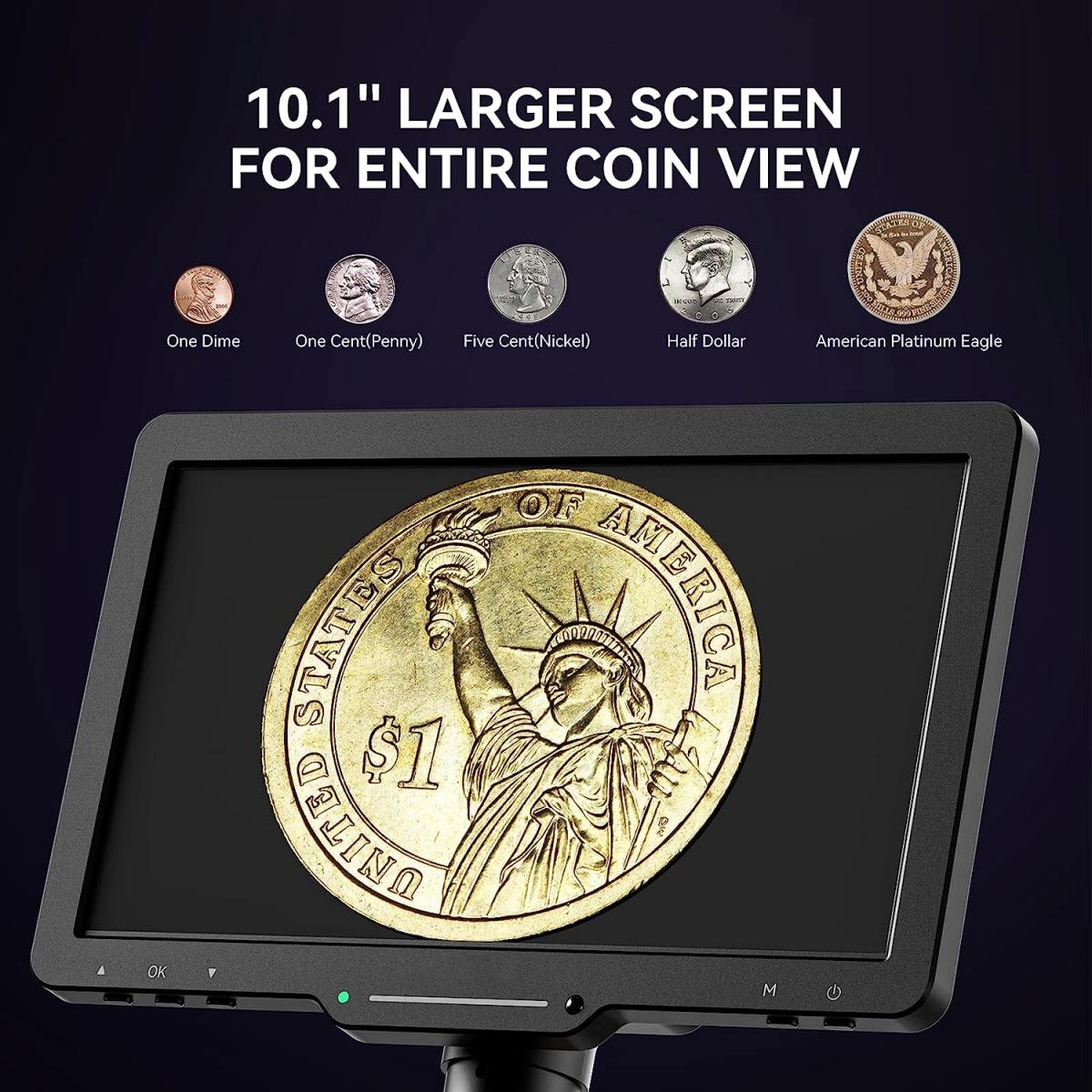 High Magnification Digital Microscope 10.1" 1080P - KENTFAITH