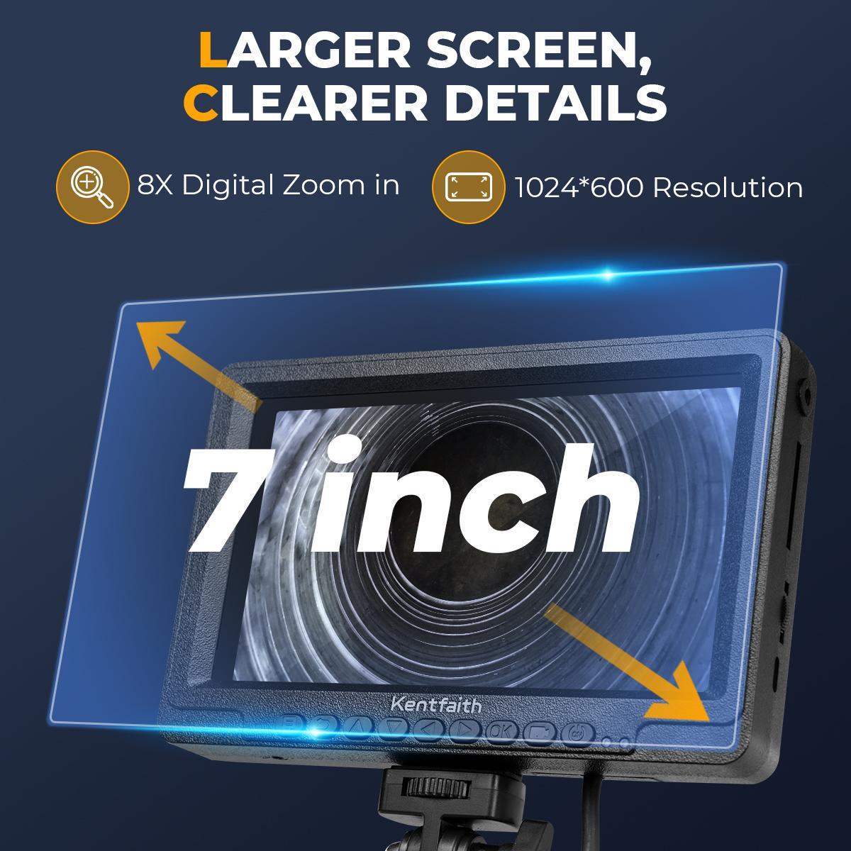 Sewer Inspection Camera with DVR Recorder 20m/66ft Cable 0.9in Camera ...